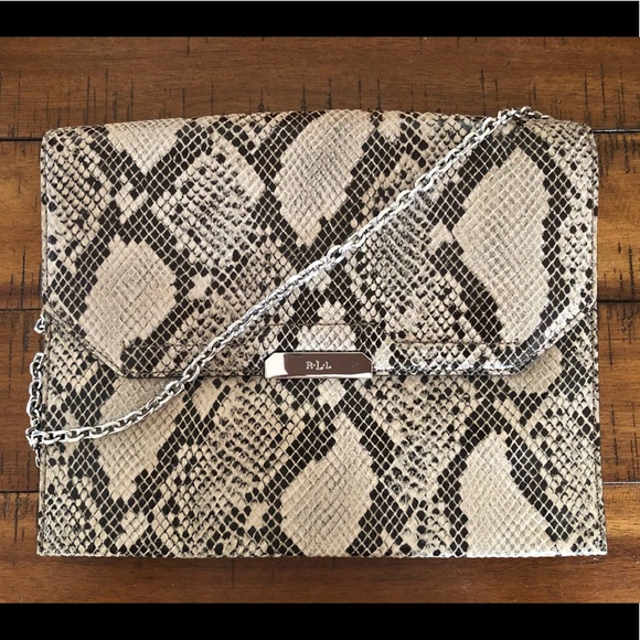 Ralph Lauren | Bags | Brand New Ralph Lauren Snake Print Leather Purse ...